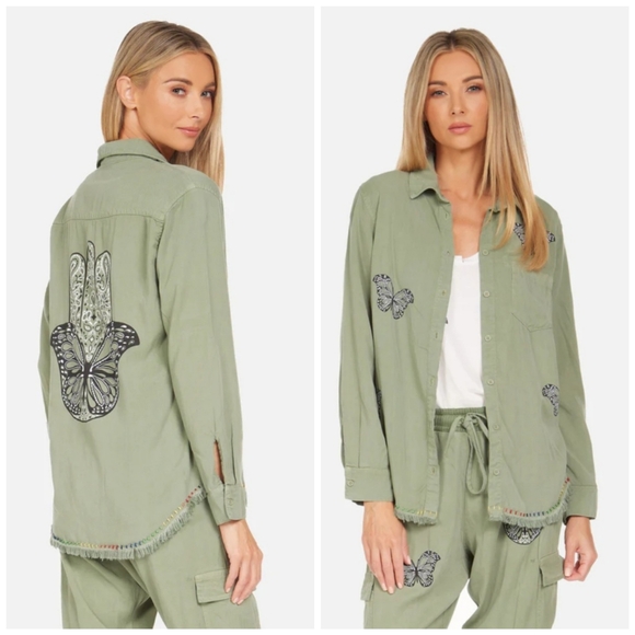 Lauren Moshi | Tops | Lauren Moshi Hamsabutterfly Sloane | Poshmark